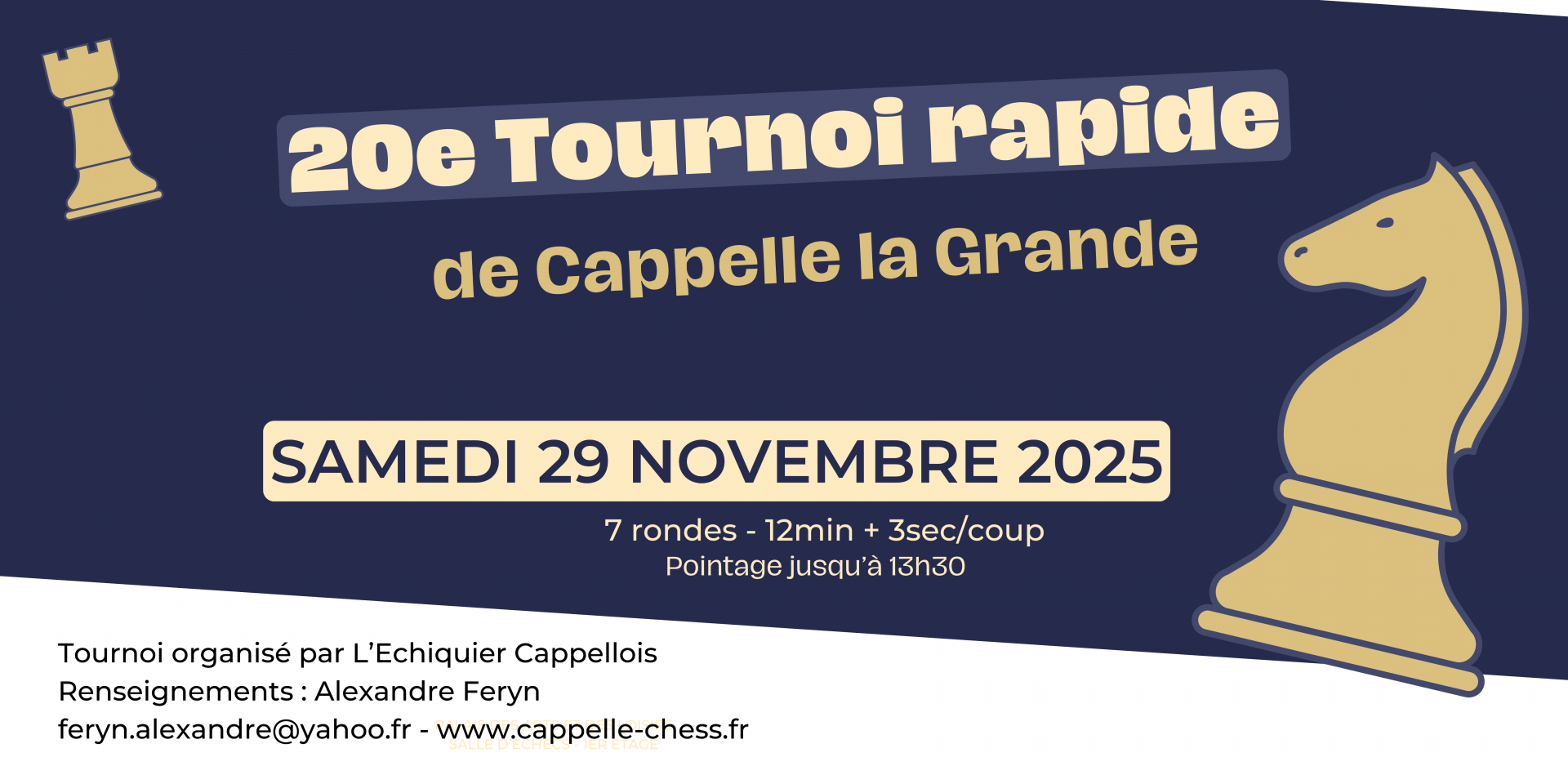 L'Échiquier Cappellois - 20e Rapide de Cappelle la Grande